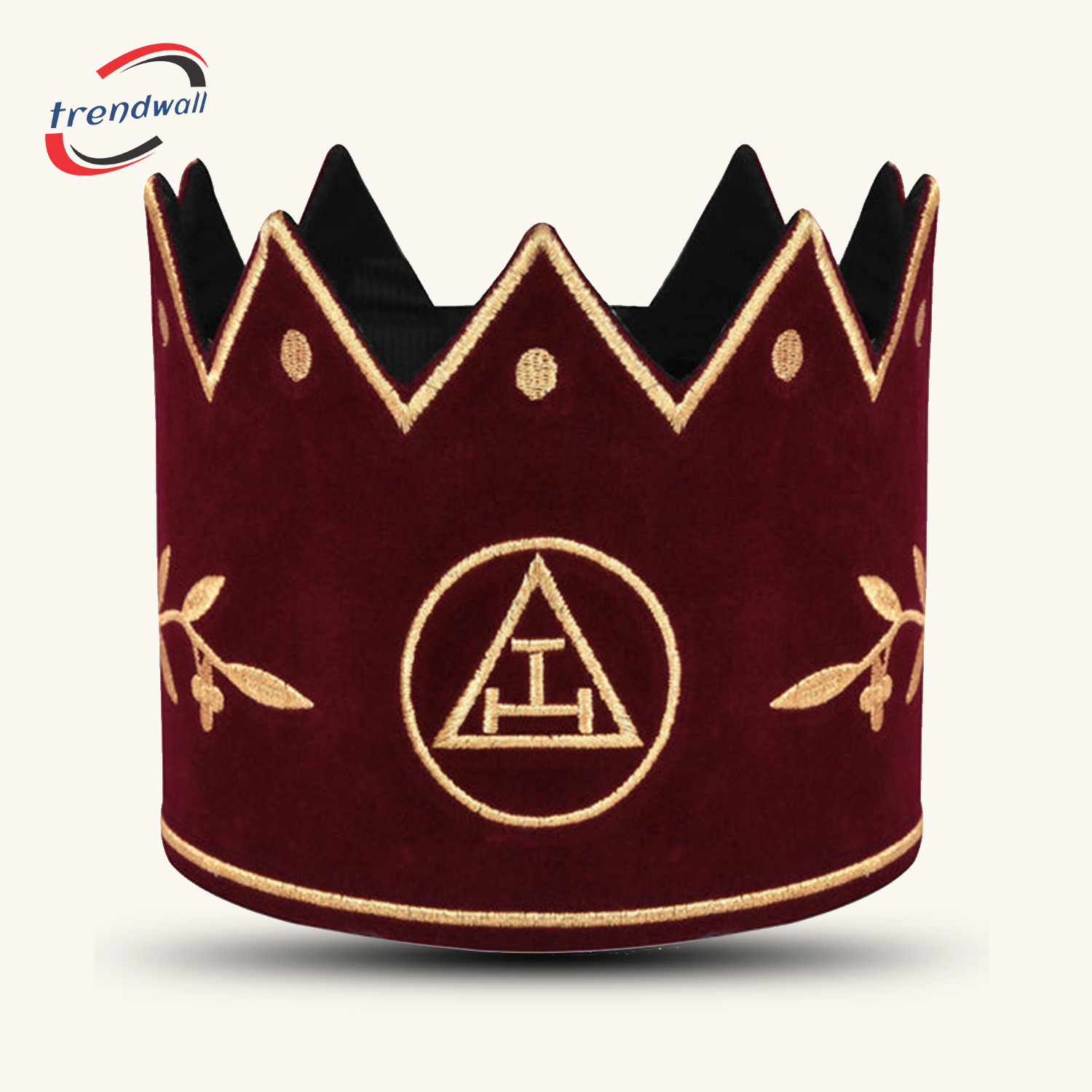 King Royal Arch Chapter Crown Cap - Red Velvet & Gold - Masonic Regalia ...