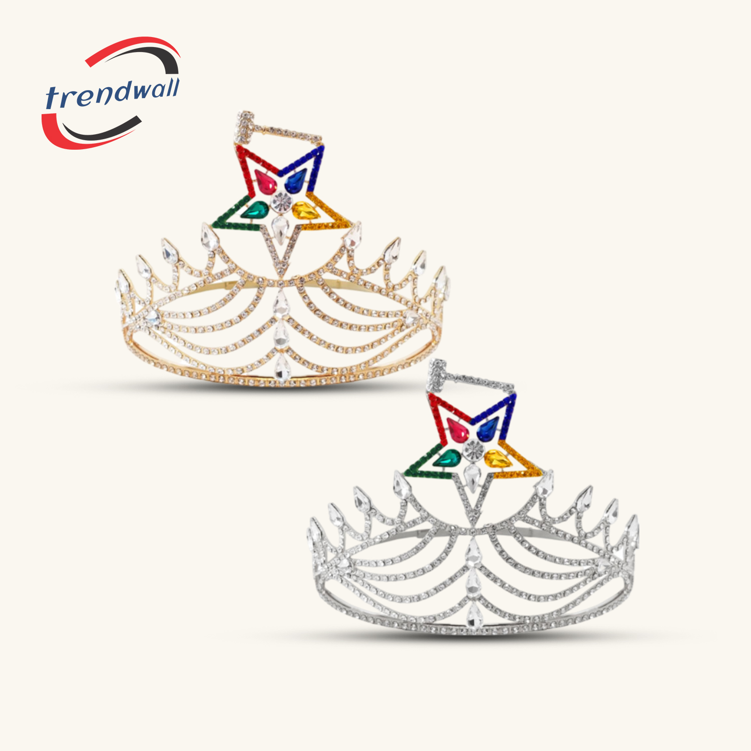 Masonic OES Matron Crown with Gavel – Gold or Rhodium (Style A ...