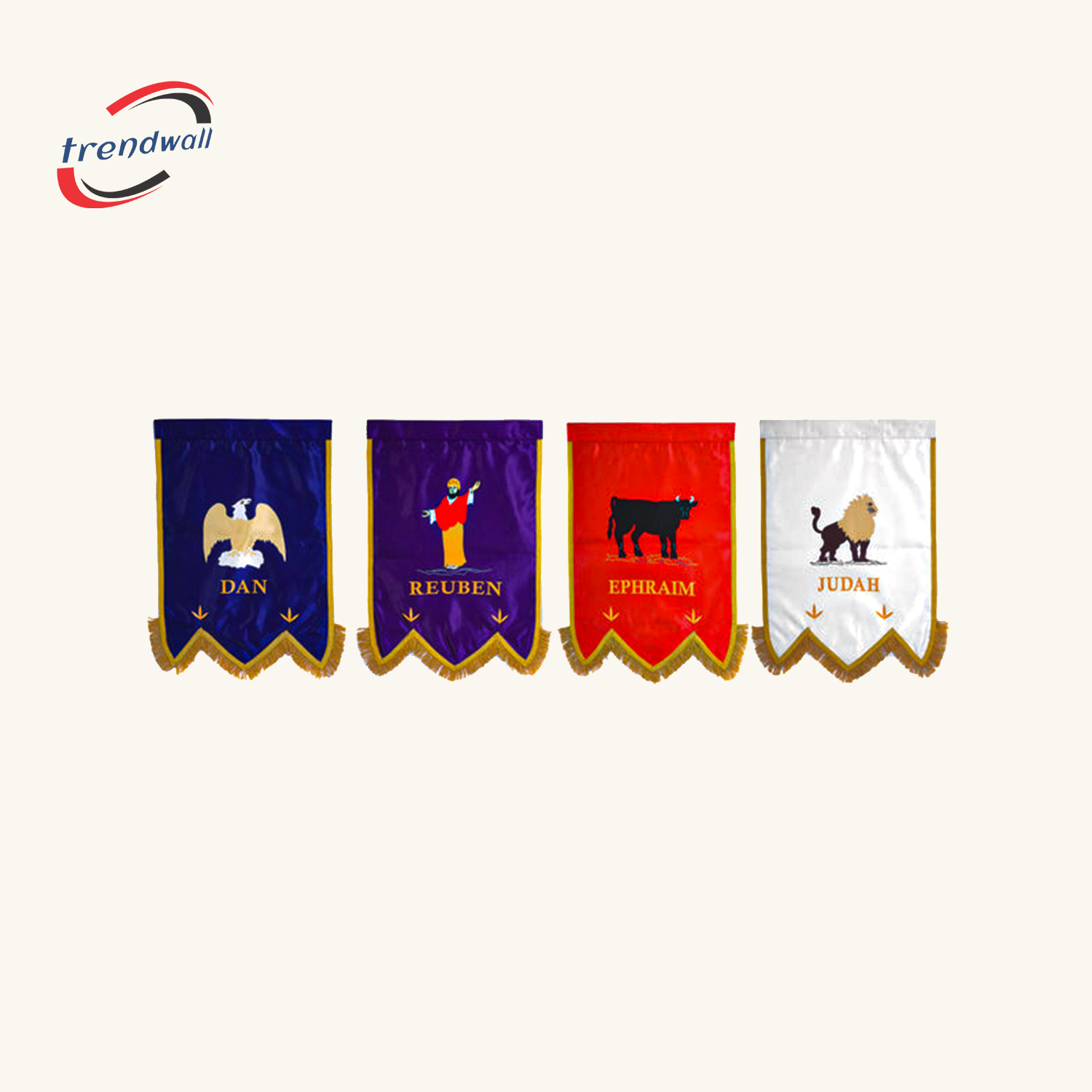 Royal Arch Chapter Banner Set | Printed with Gold Braid & Fringe (Set of Four) - Masonic Regalia ...