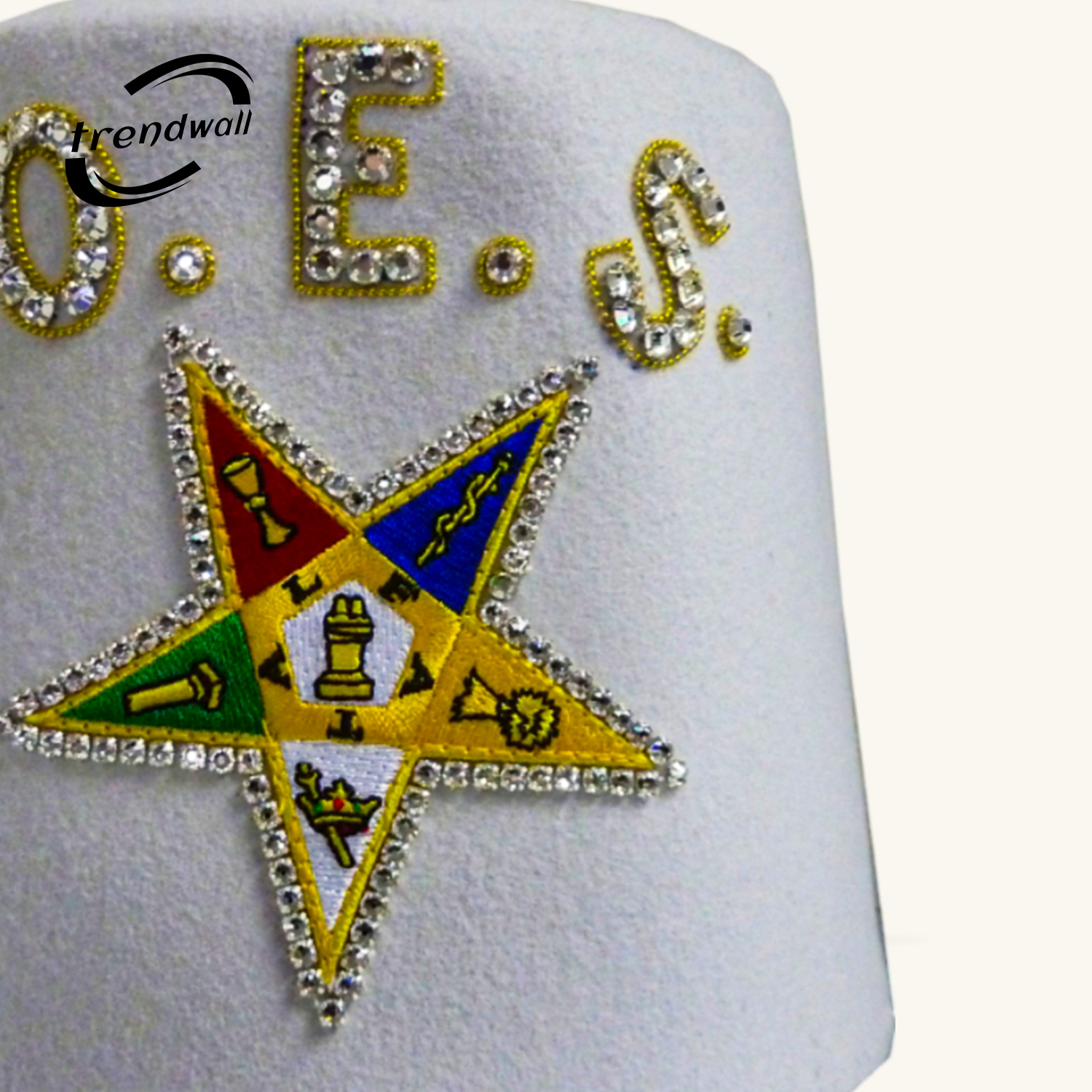 Sample OES Fez with Star Outlined in Rhinestones – Elegant & Premium ...