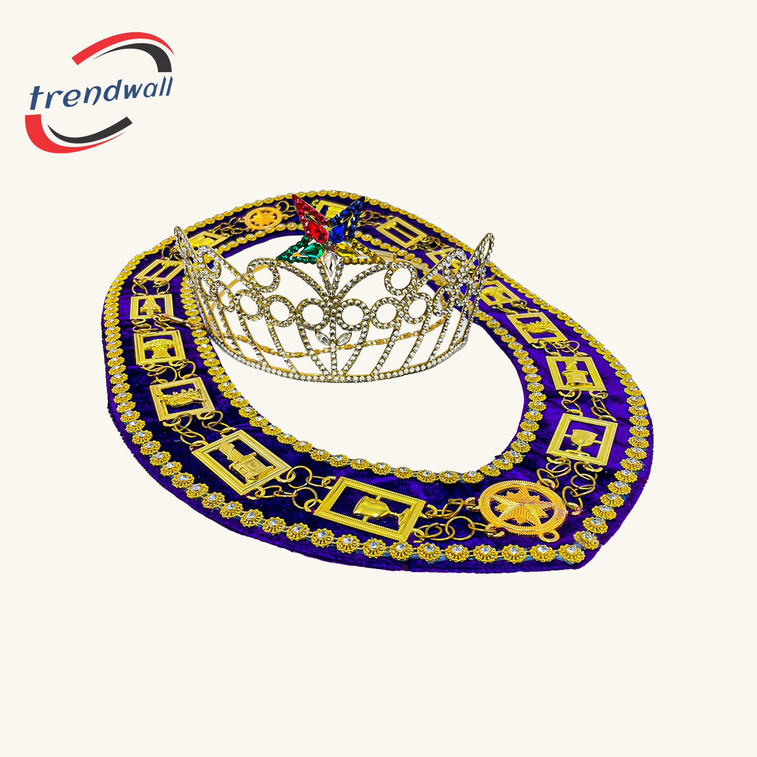 Masonic OES Crown with Chain Collar – Perfect Package for Ceremonial ...