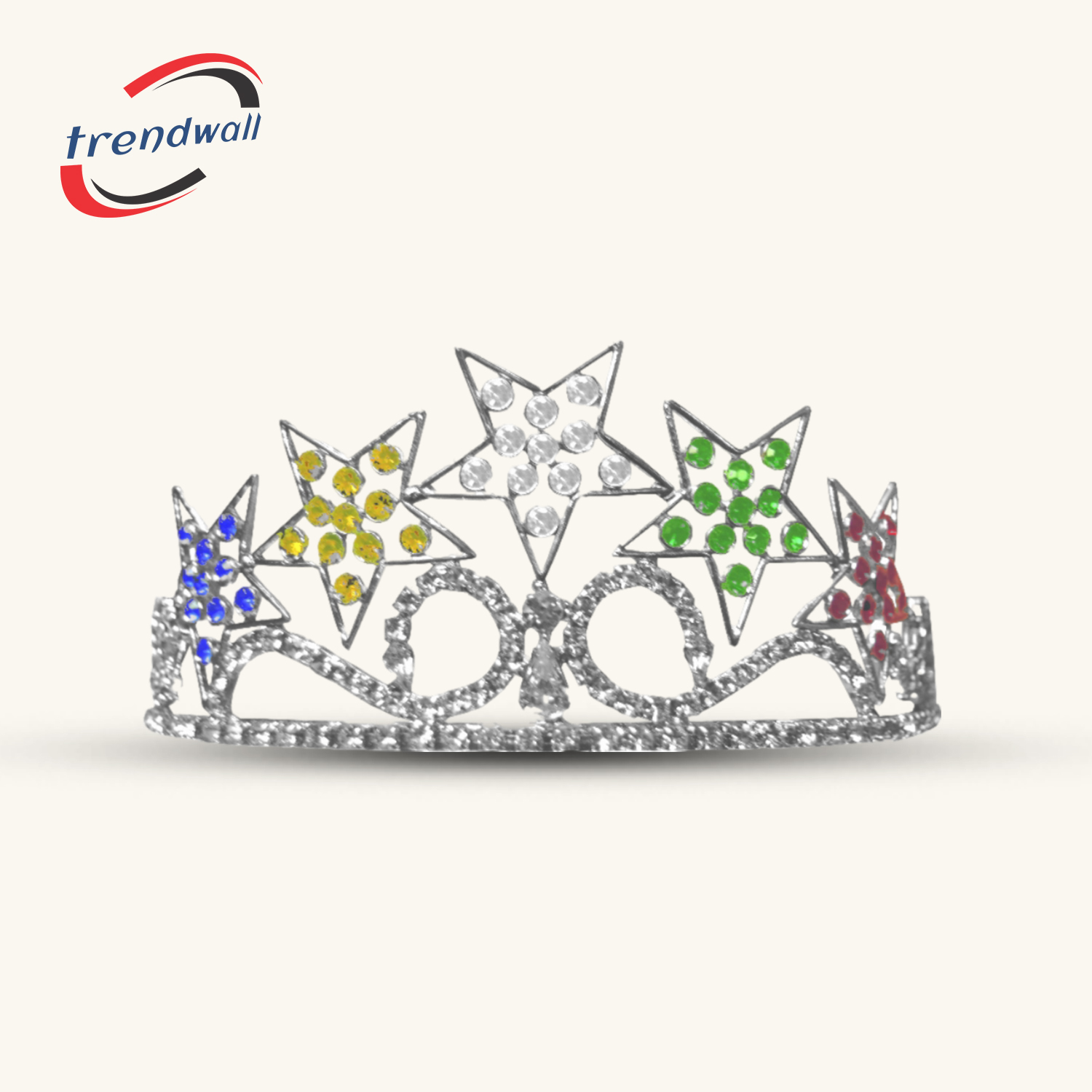 Masonic OES Crown – Gold or Rhodium, Five O.E.S. Stars, Crystal Stones ...