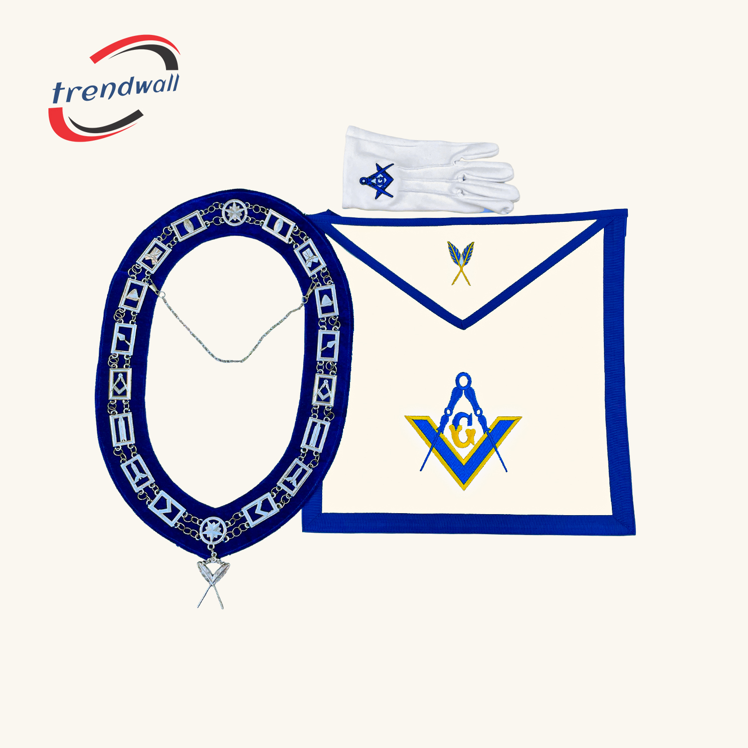Set of 13 Blue Lodge Officer Aprons – Masonic Regalia for Lodge ...