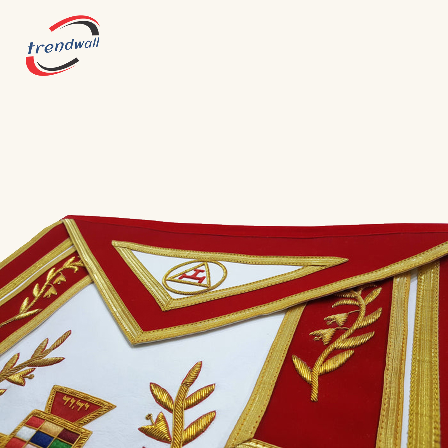 Past High Priest Royal Arch Chapter Apron - Red with Gold Braid ...