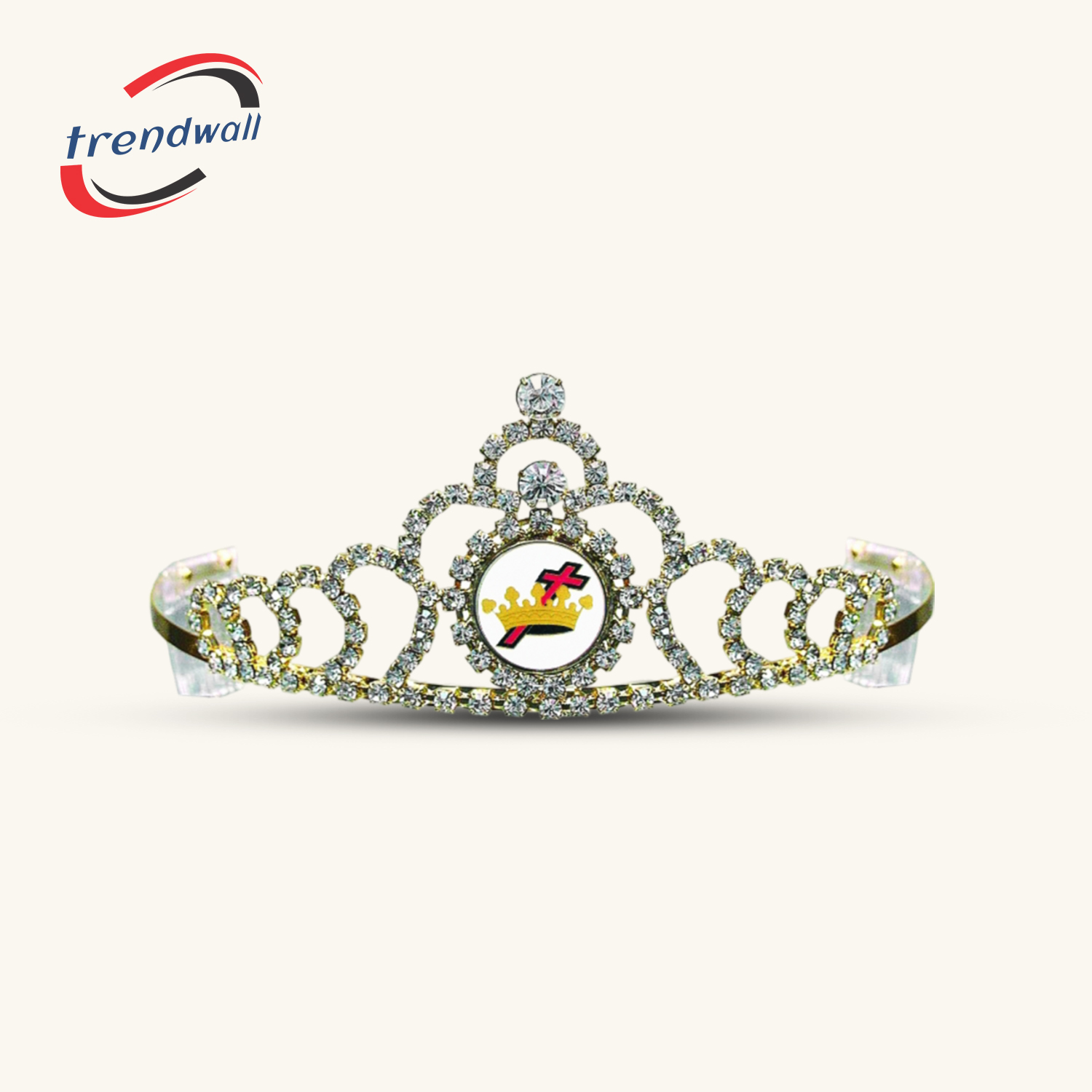 Masonic Cross And Crown – Classic Gold, 1" Disc Emblem, 2-5/8" Tall ...