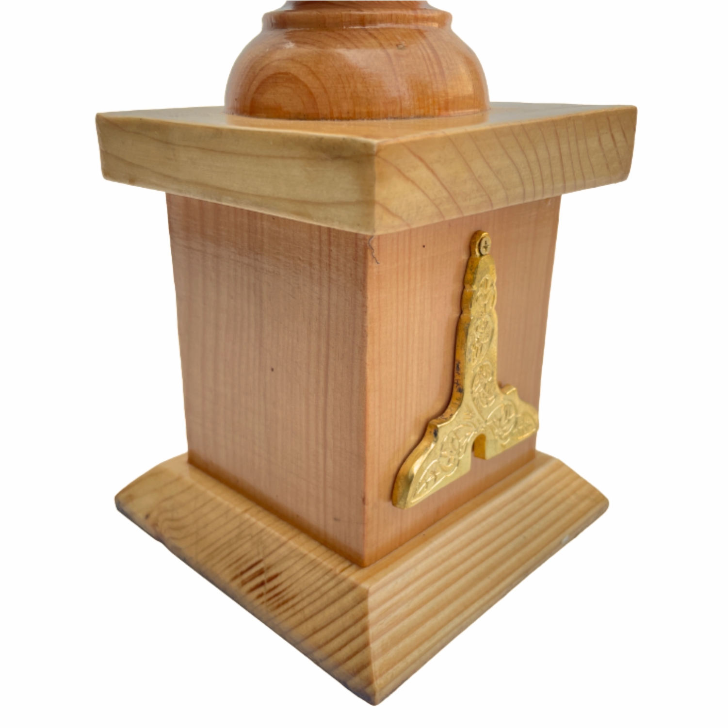 Masonic Senior & Junior Warden Columns - Pinewood with Gold Emblems ...