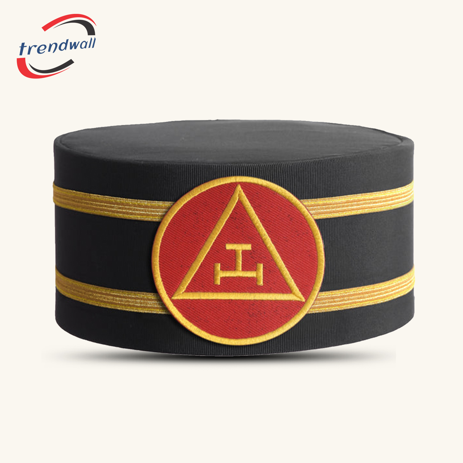 Royal Arch Chapter Crown Cap - Red Triple Tau With Gold Braids ...