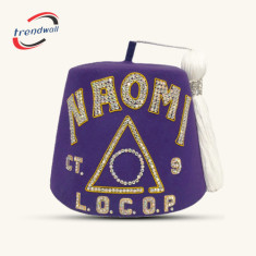 Masonic LOCOP Fez | Circle of Perfection Deluxe Fez with Double Jewel ...