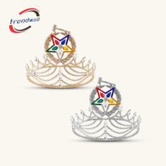 Masonic OES Grand Matron Crown with Gavel & Wreath – Gold or Rhodium ...