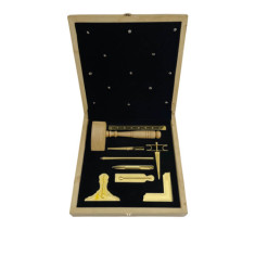 Masonic Standard Working Tool Set – Gold Tone with Perfect Tool Box ...