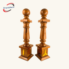 Masonic Senior & Junior Warden Columns - Pinewood with Gold Emblems ...
